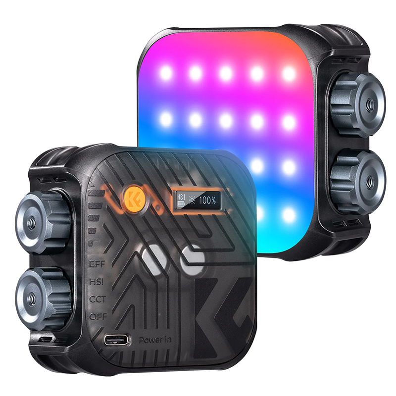Lámpara Led RGB Portátil K&F Concept L01 color Negro (KF34.036) | Solgar